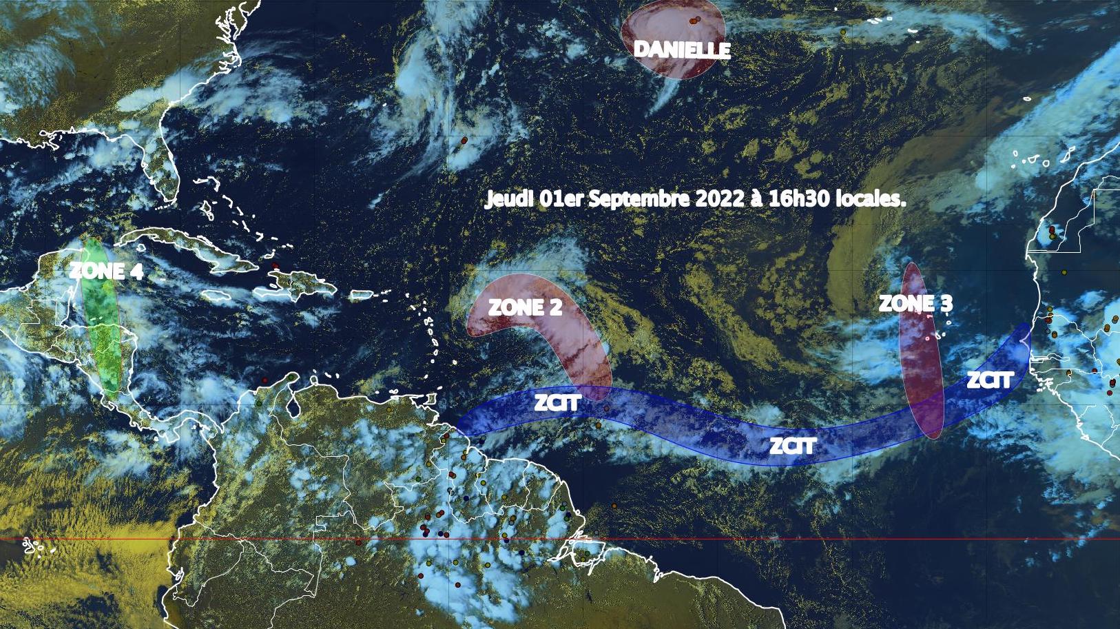 La tempête tropicale Danielle ne menace pas les Antilles